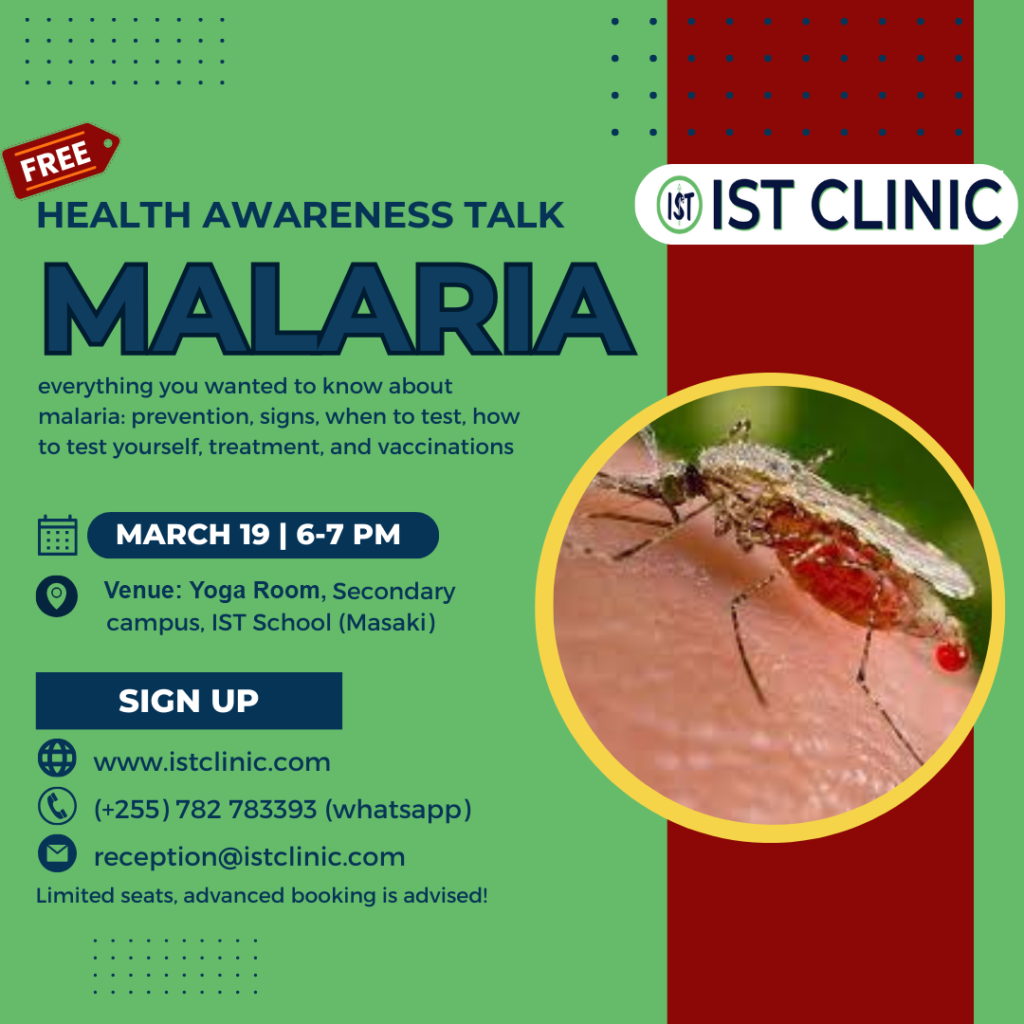 Health awareness talk: Malaria – March 19th – Columbia Africa, IST Clinic