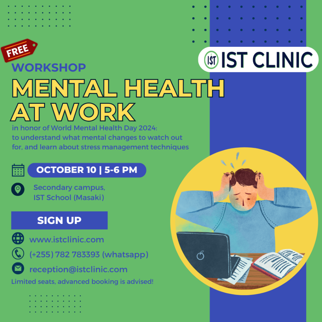 Free workshop “Mental health at work” – October 10th – Columbia Africa ...