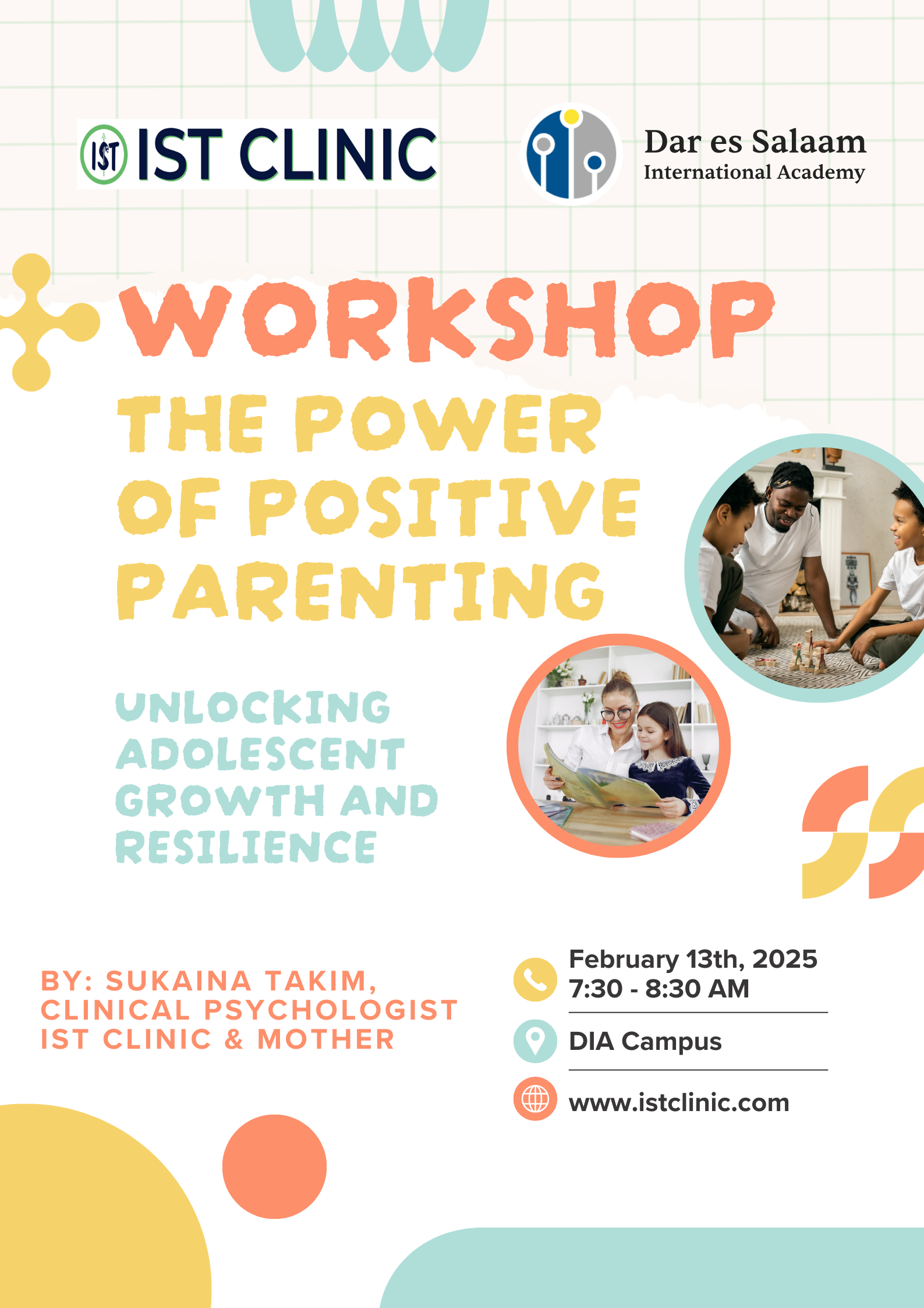Workshop “the power of positive parenting” at DIA Campus – Columbia ...